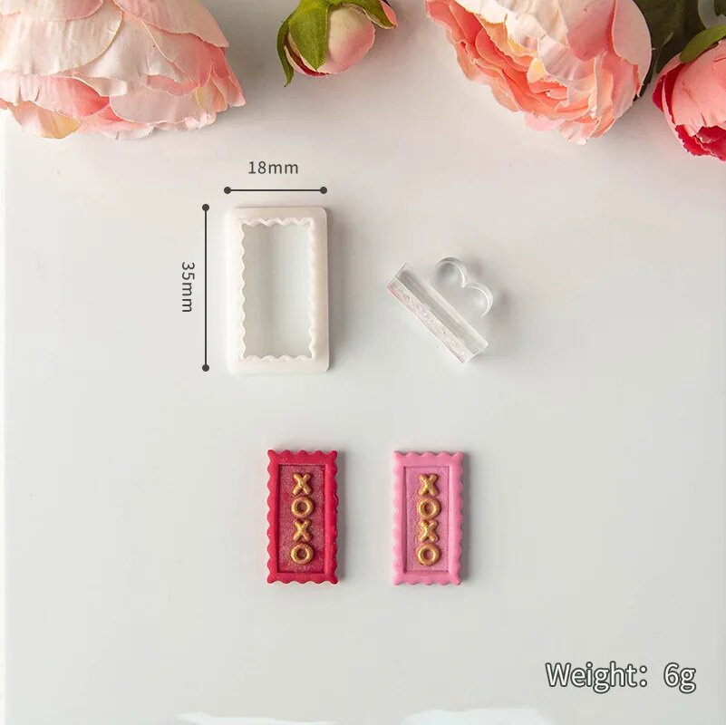 Набор форм для полимерной глины PLA+акрил День Святого Валентина Розовый, YT0979-Mold set