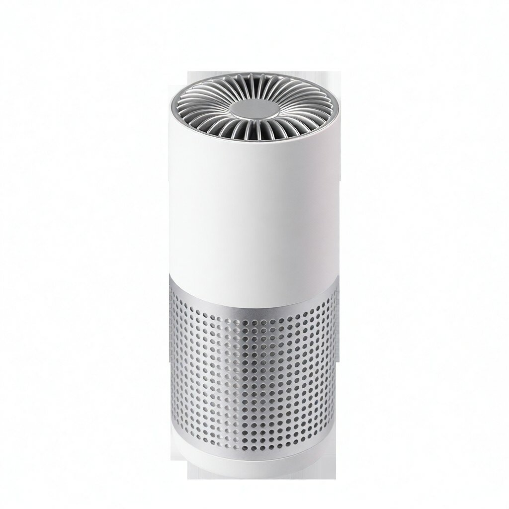 Очиститель Воздуха: Компактный 74x74x171 мм с Фильтром HEPA и Активированным Углем для PM2.5 - Портативное Устройство с Питанием от USB-C для Автомобиля и Офиса, Легкая Конструкция 240 г