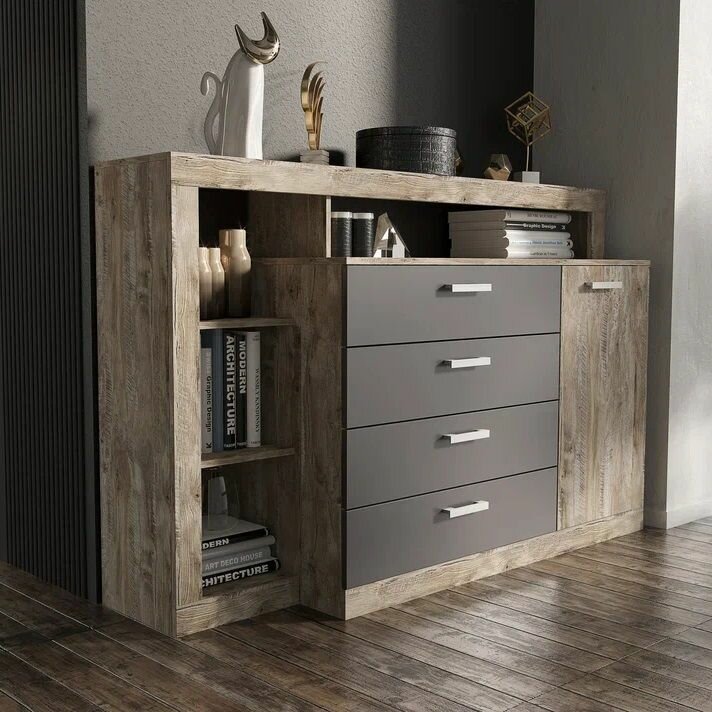 Ангара Комод (2УПК) (Графит/дуб юкон, Дуб юкон)