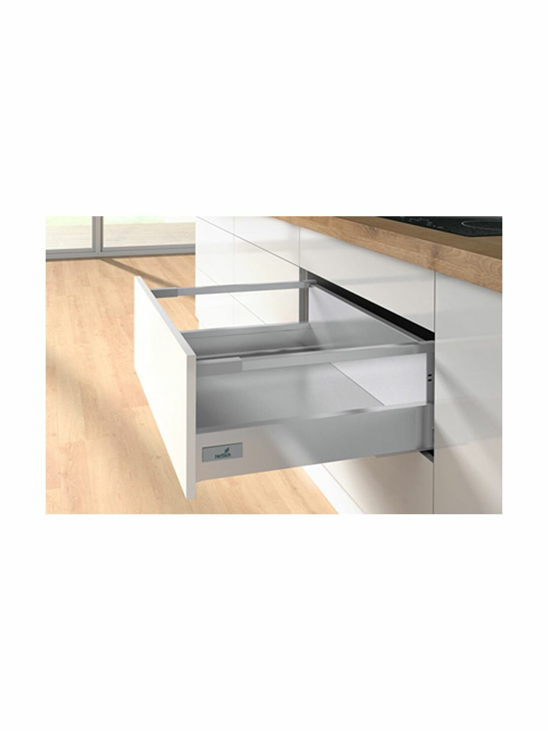 Комплект ящика PushToOpen Innotech Atira 470/176, полного выдвижения, серый