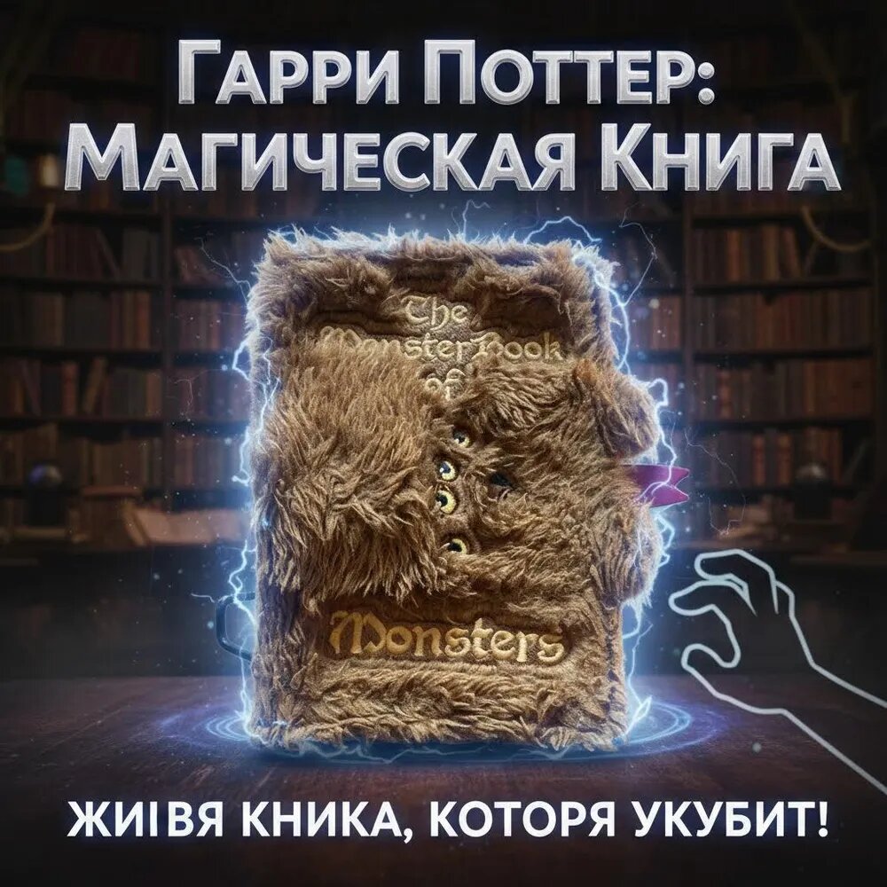Игрушечный гримуар Гарри Поттера, коричневый