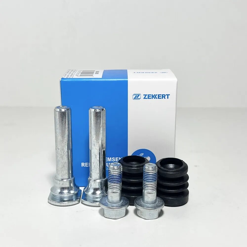 Ремкомплект переднего заднего суппорта Chevrolet Lacetti, Epica, Aveo T200/T250/T255, Spark M300 (Шевроле Лачетти, Авео, Спарк) направляющие + пыльники + болты ZEKKERT