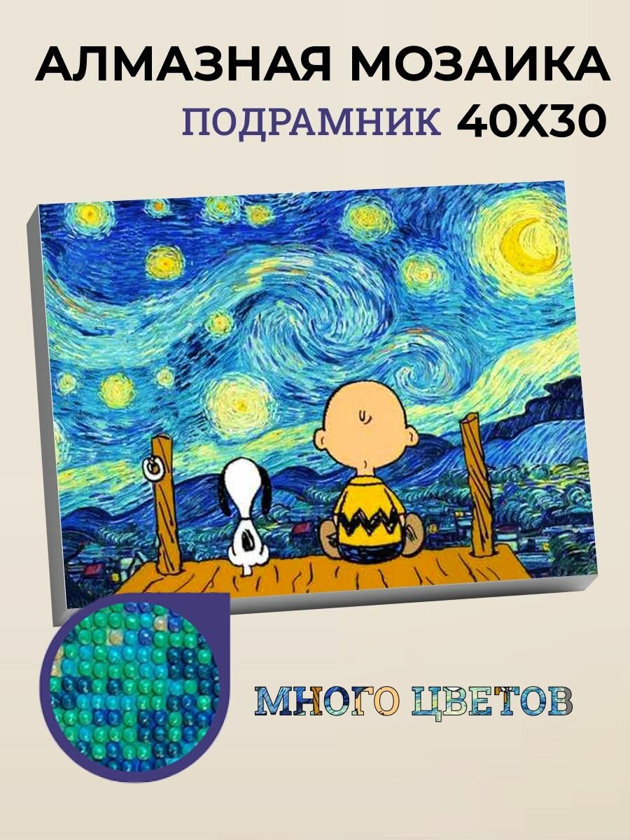 Алмазная мозаика на подрамнике 30х40