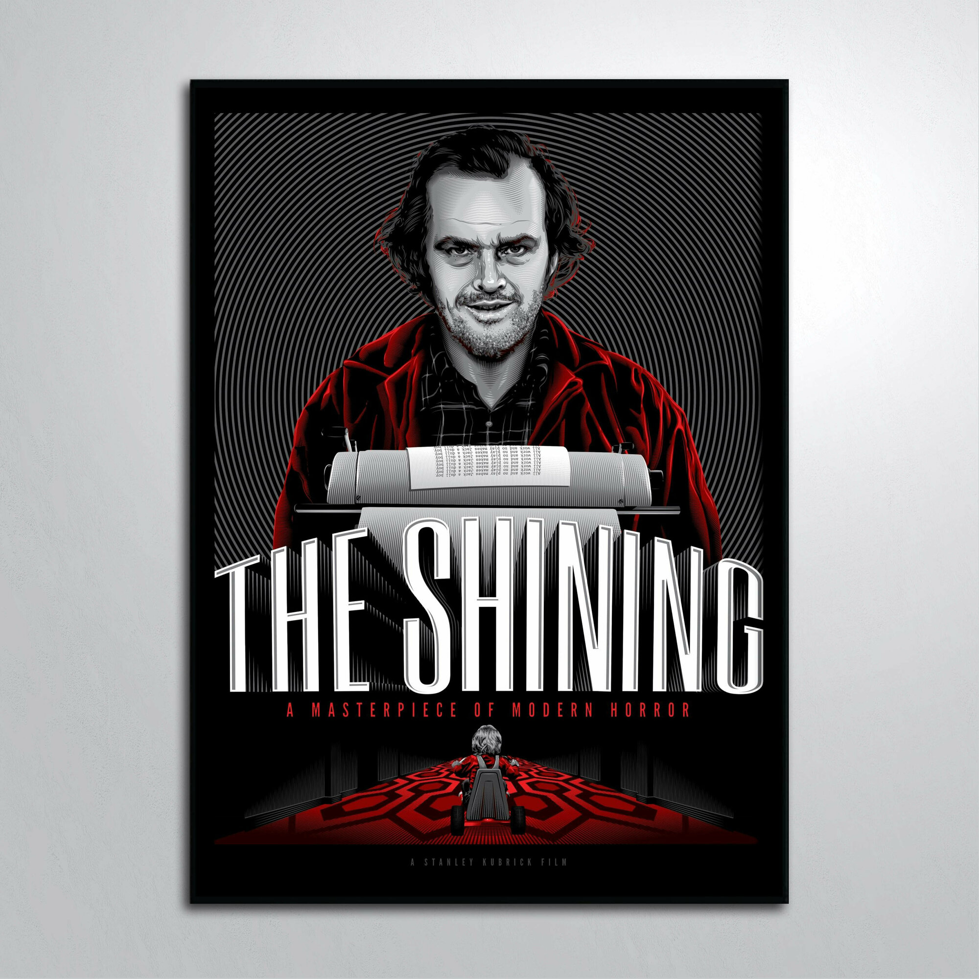 Постер без рамы/Стэнли Кубрик Сияние Арт Спираль The Shining