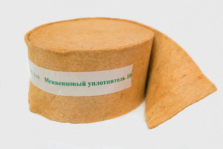 Межвенцовый уплотнитель, Джут толстый, шир. 15см. д20 м. т. 8мм(в упаковке 8шт.-160 п/м)