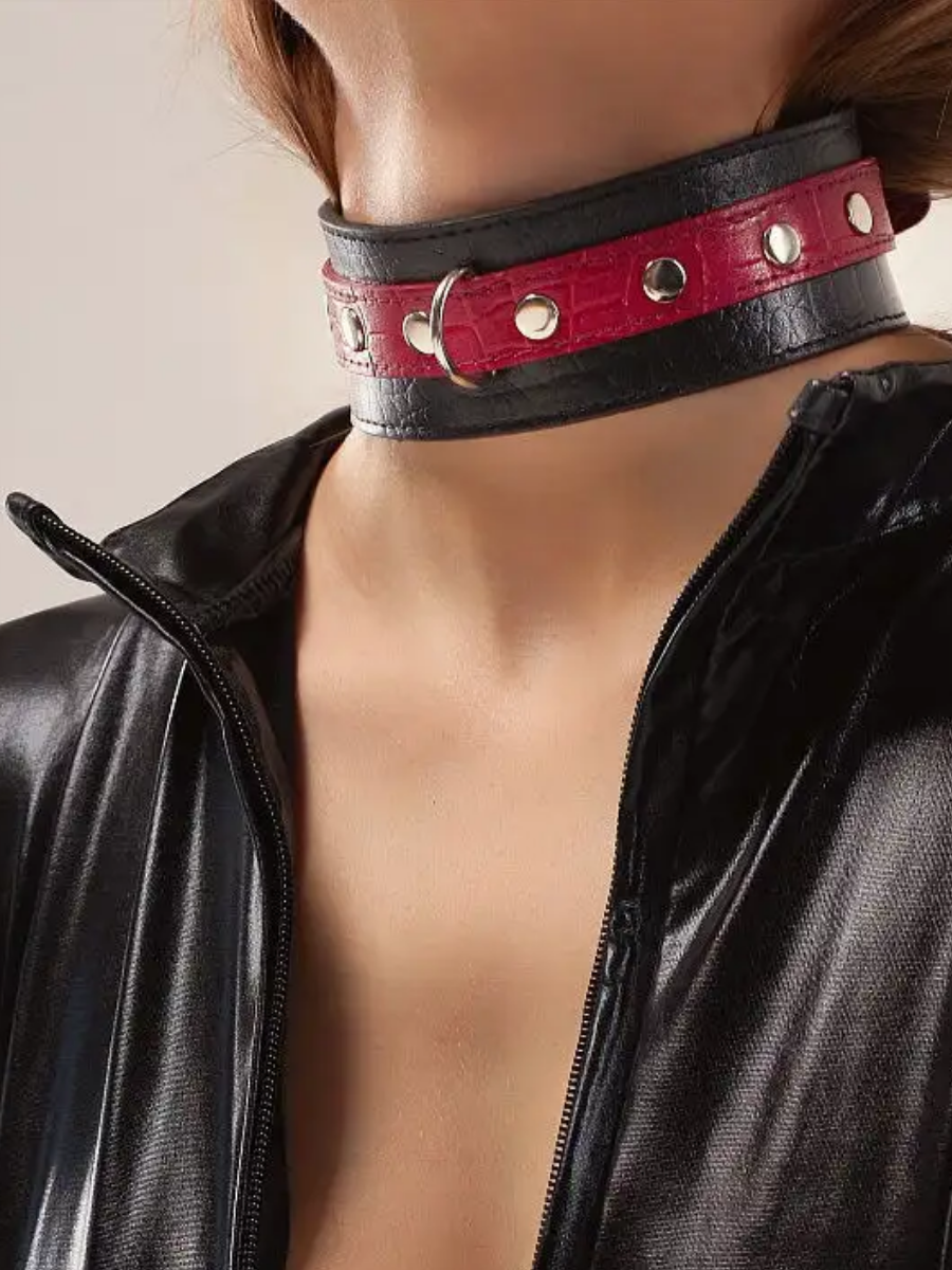 Ошейник БДСМ женский Fire Horse 002-002к, оковы, эротик, 18+, натуральная кожа