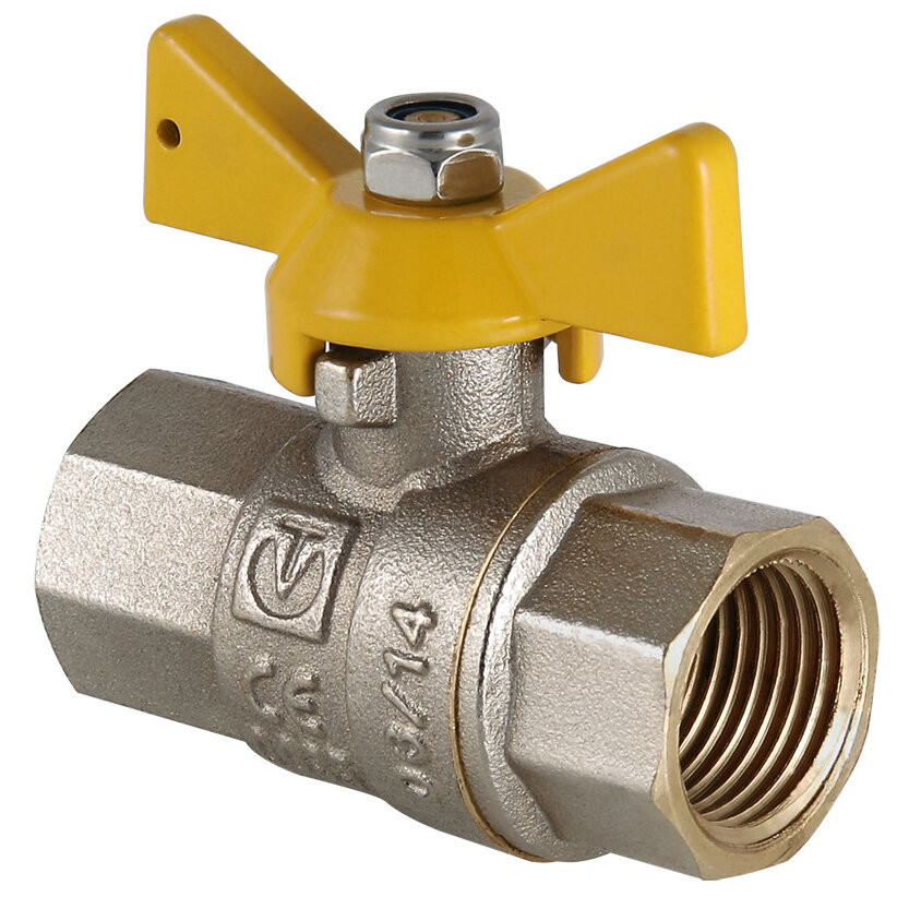 Кран шаровый для газа VALGAS 3/4"ВВ бабочка VT.277. N.05