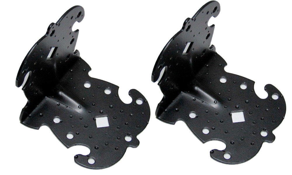 Уголок крепёжный фигурный перфорированный ноэз УКФ 105-105-100-У черный матовый (комплект 2 штуки)