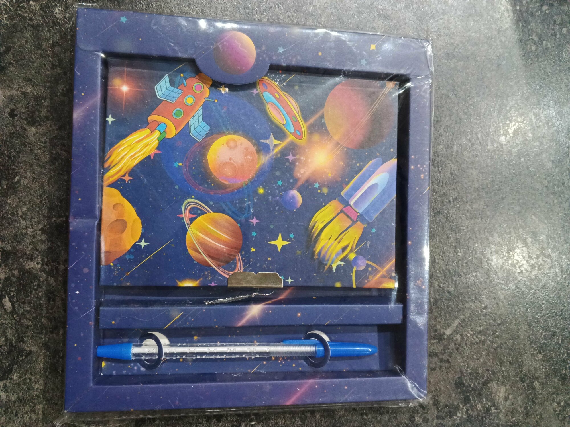 Набор блокнот на замке+ручка, Космос