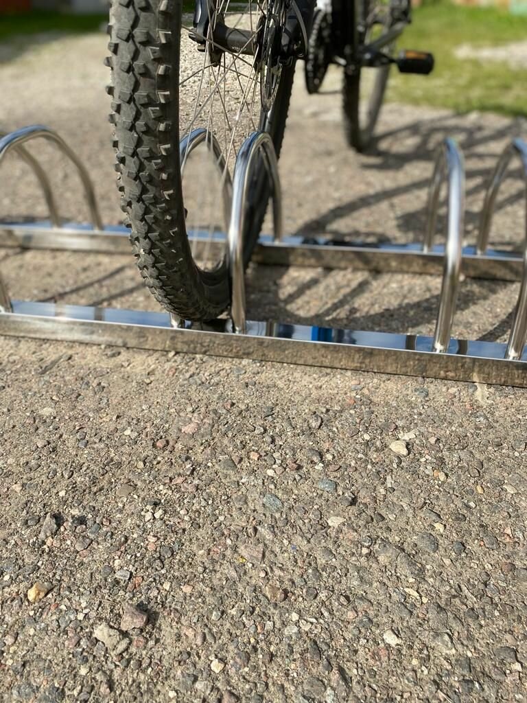 Велопарковка из нержавейки (3 места)