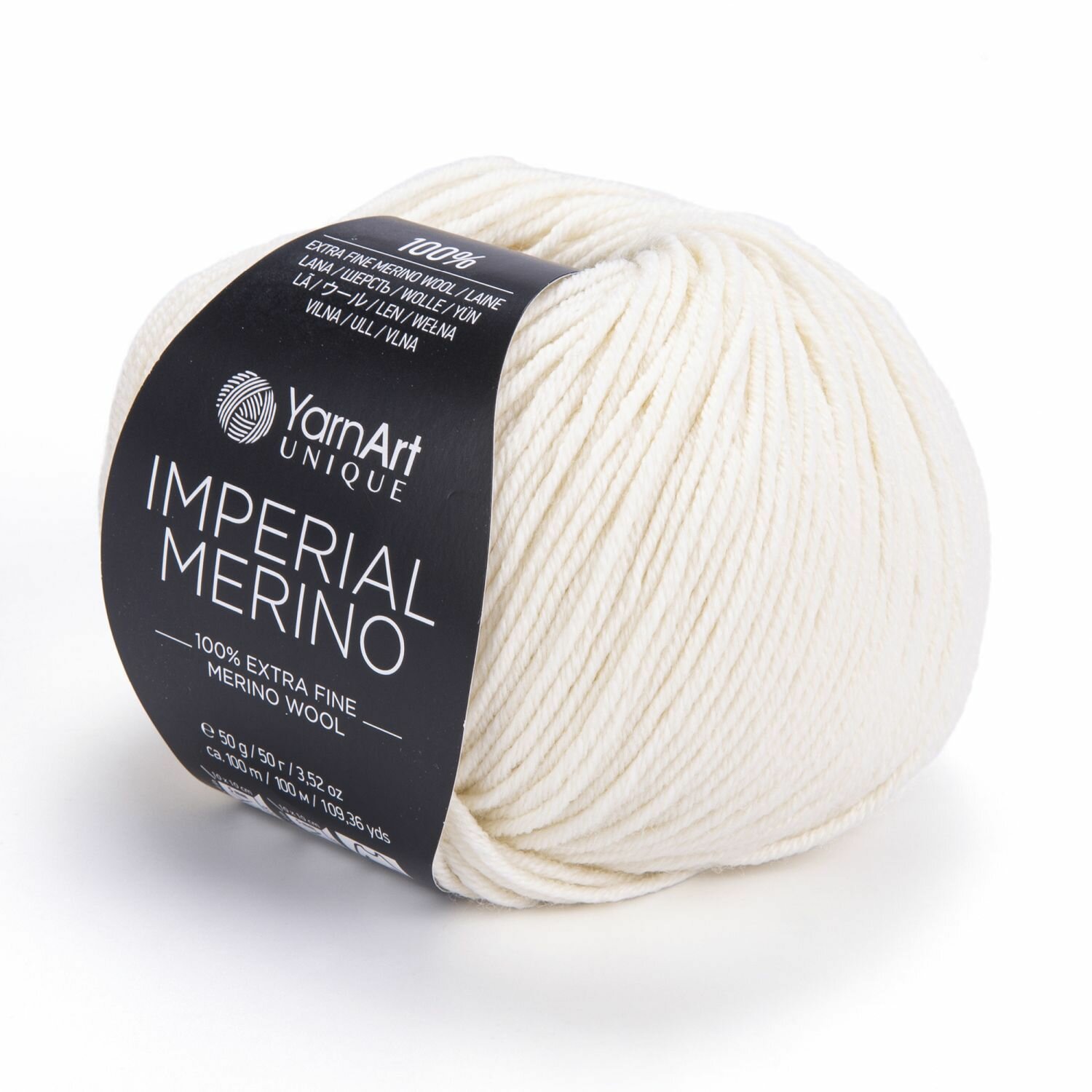 Пряжа Imperial Merino YarnArt, слоновая кость - 3303, 100% мериносовая шерсть Extra fine, 10 мотков, 50 г, 100 м.