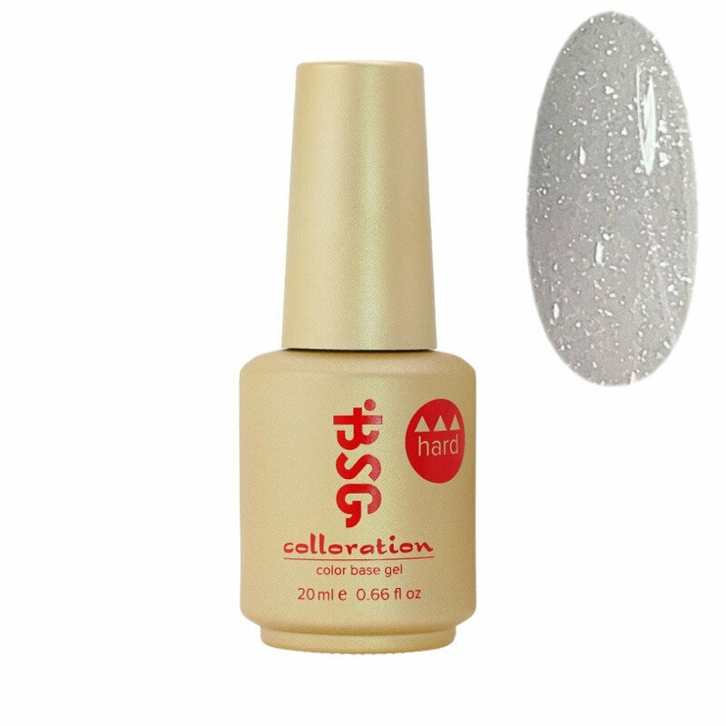 BSG Цветная жесткая база Colloration Hard №29 - Белый с искрящимся шиммером (20 мл)