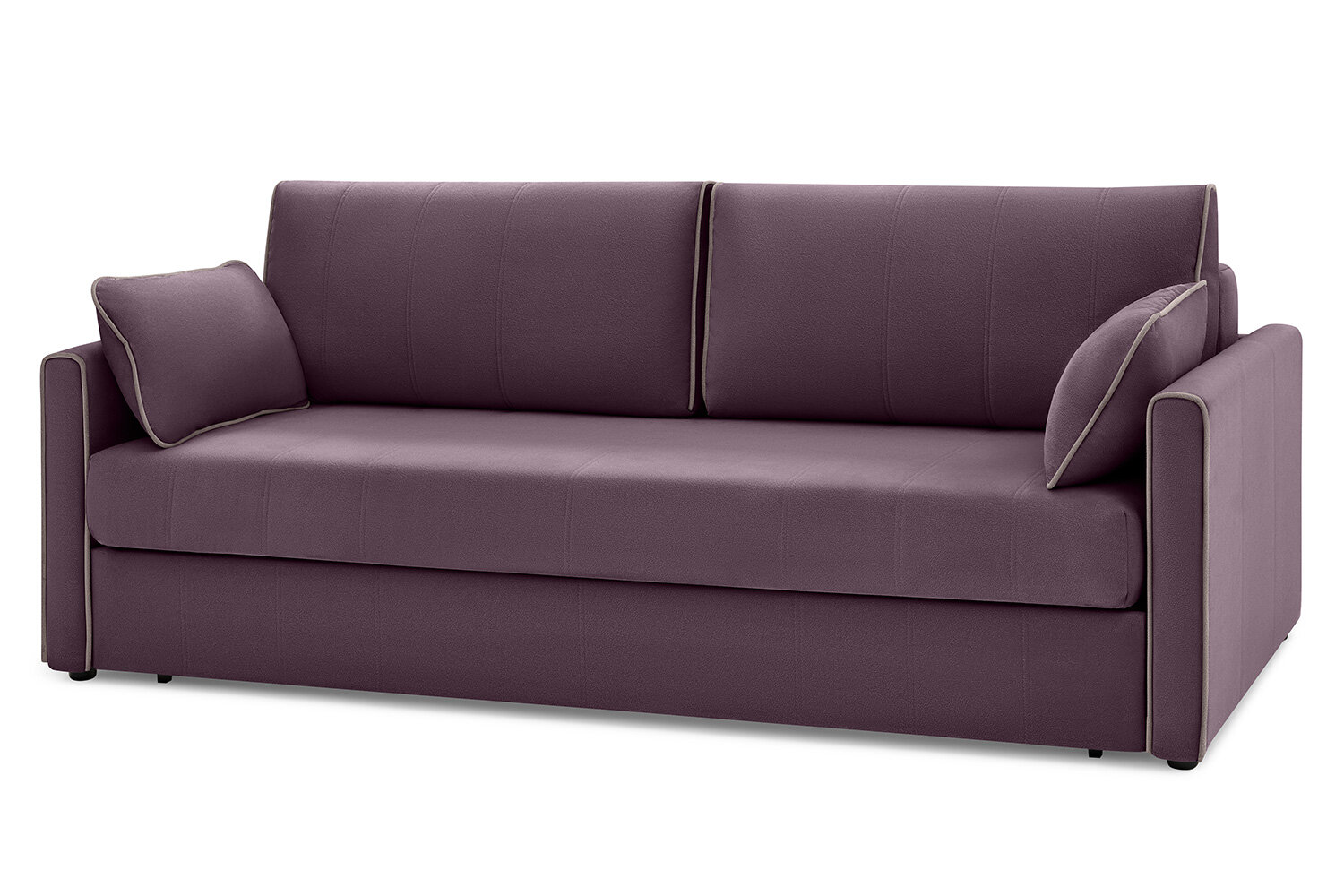 Диван кровать раскладной Риммини, 210х90х107 см, обивка велюр, цвет фиолетовый