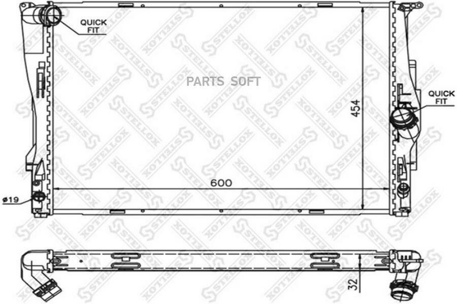 Радиатор BMW 1/3 E87/E90 1.6-2.0 04>