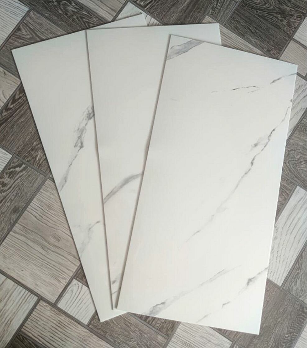 Панель самоклеящаяся 3D "Мрамор белый Z" 30х60см (6шт в уп.)