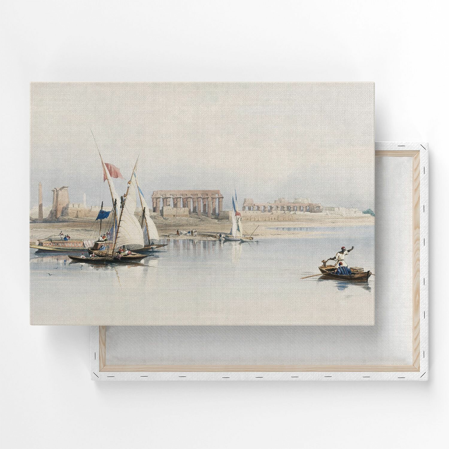 Картина на холсте, репродукция / Дэвид Робертс - General view of the ruins of Luxor / Размер 30 x 40 см