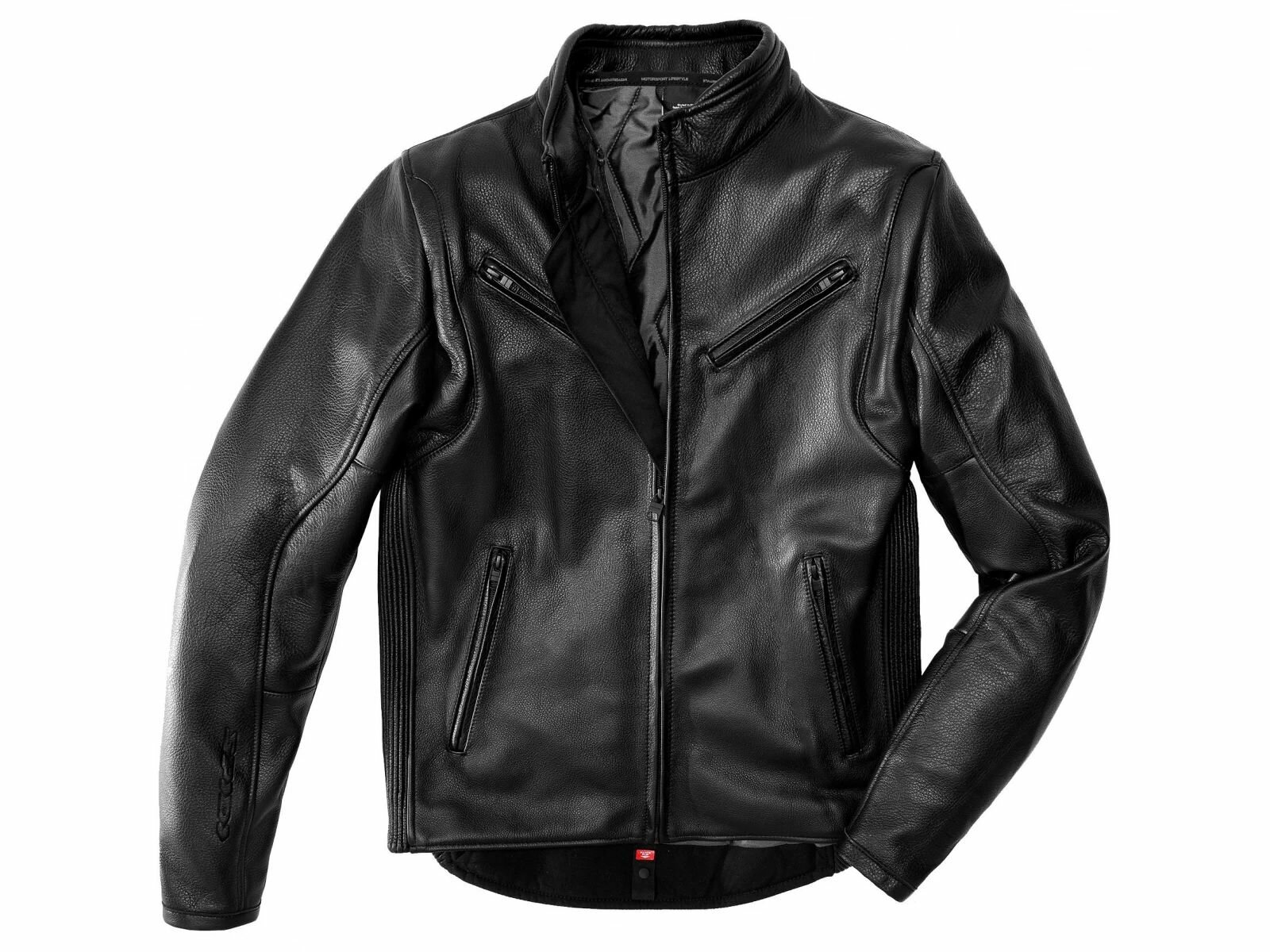 Мотокуртка из воловьей кожи мужская PREMIUM Black, черная, 46