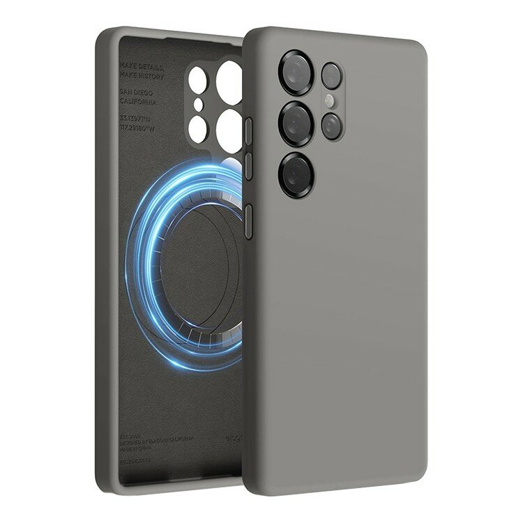 Чехол Elago Soft silicone Magnetic, для Samsung S25 Ultra, силикон, Medium Grey