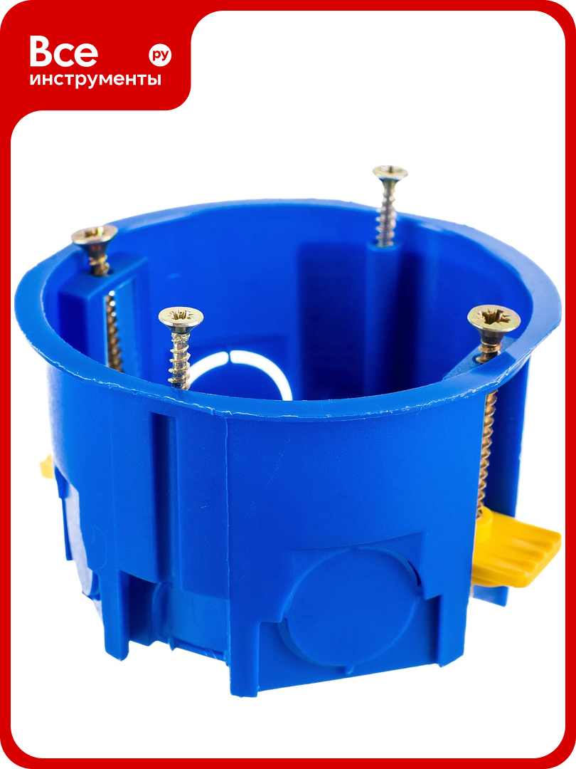 Подрозетник с лапками для полых стен STEKKER синий, EBX20-02-2 A3A647-001 39294