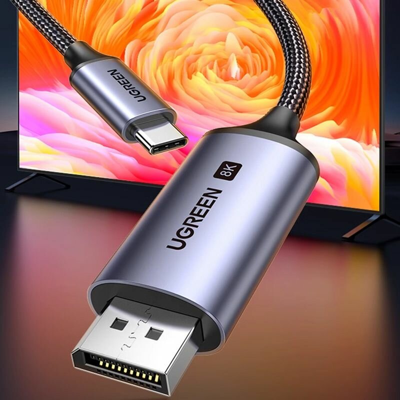 Ugreen Кабель-переходник Type C - DisplayPort1.4 8K 60Hz 4K 240Hz 1,5м