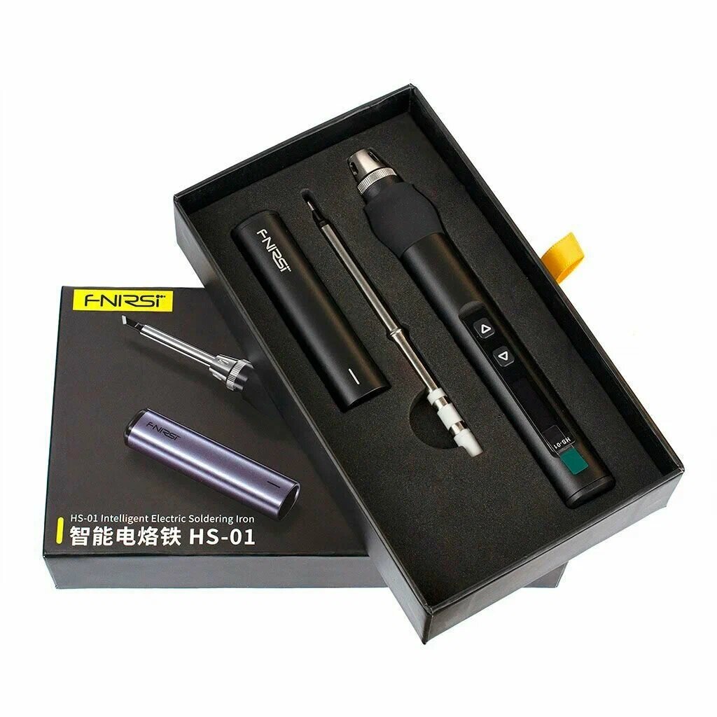 Паяльный комплект FNiRSi HS-01 Black жало BC2 + блок питания 65w QC3.0