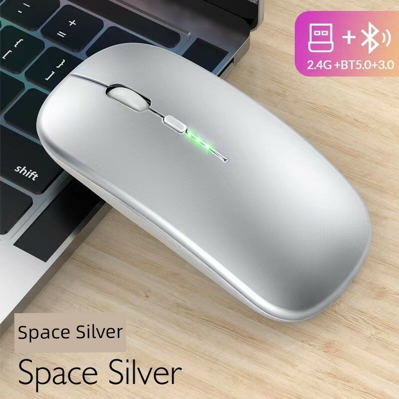 Беспроводная мышь Bluetooth с двойным режимом работы, совместимая с ноутбуком Mechanical Revolution Aurora X,