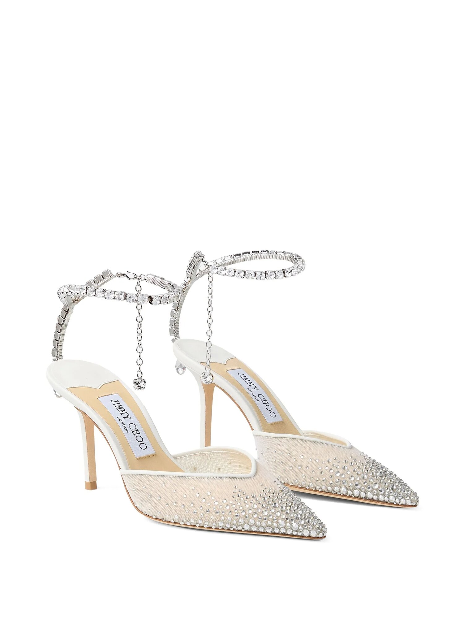 Туфли JIMMY CHOO Saeda 85, размер 40, white — фото 1