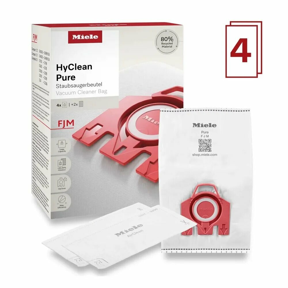Пылесборники Miele FJM HyClean 3D Efficiency комплект мешков для пылесоса