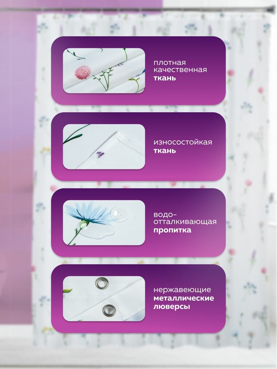 Штора для ванной — фото 1
