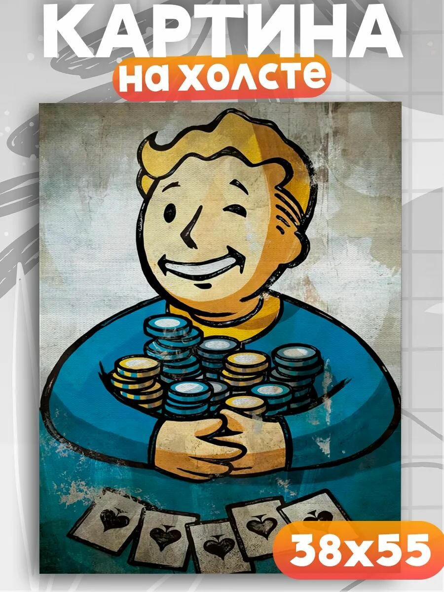 Картина на стену Fallout, на подрамнике, 1шт, 55х38 размер.