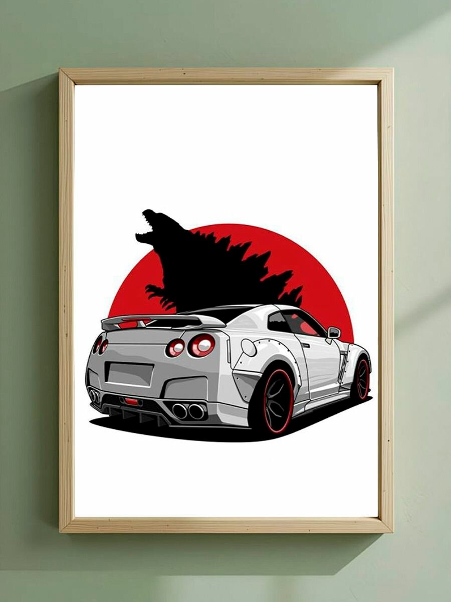 Постер, плакат на стену Nissan GTR JDM (А3)