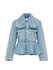Куртка GANNI Pleated peplum denim jacket, размер 34, blue