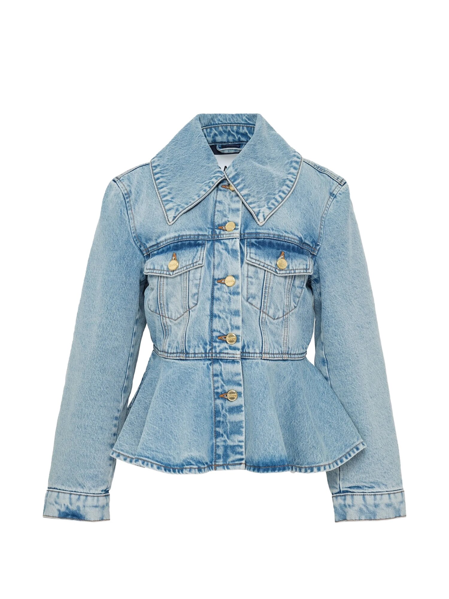 Куртка Pleated peplum denim jacket