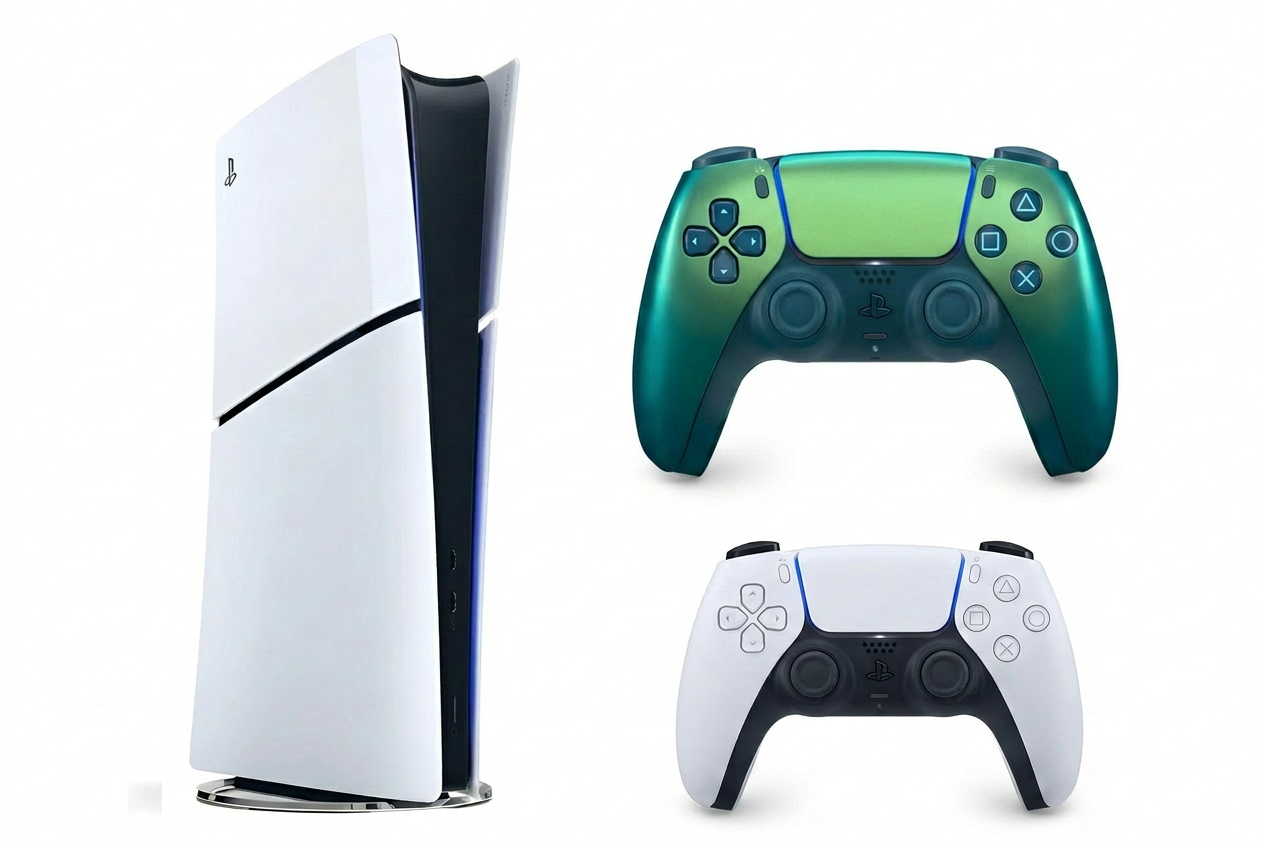 Игровая приставка Sony PlayStation 5 Slim Digital Edition, 825 ГБ + 2-ой геймпад (Chroma Teal)