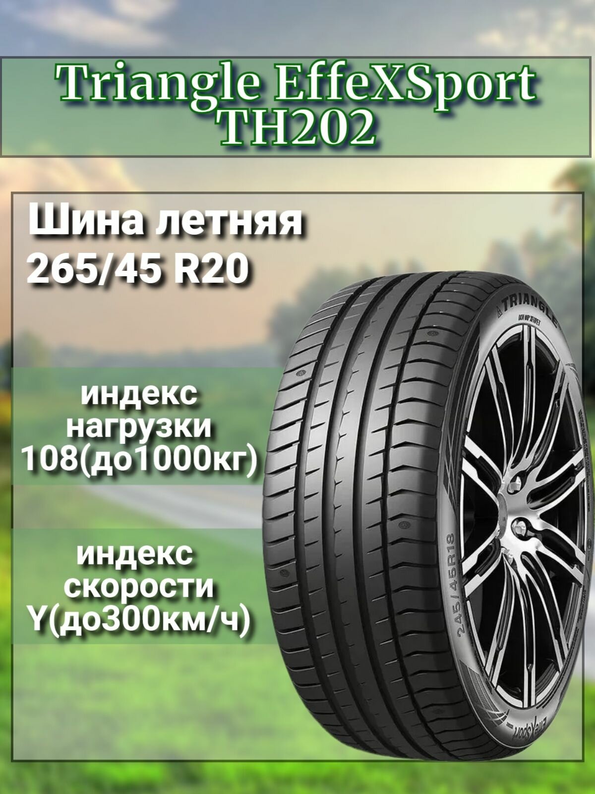 Шина легковая летняя Triangle EffeXSport TH202 265/45 R20 108 Y