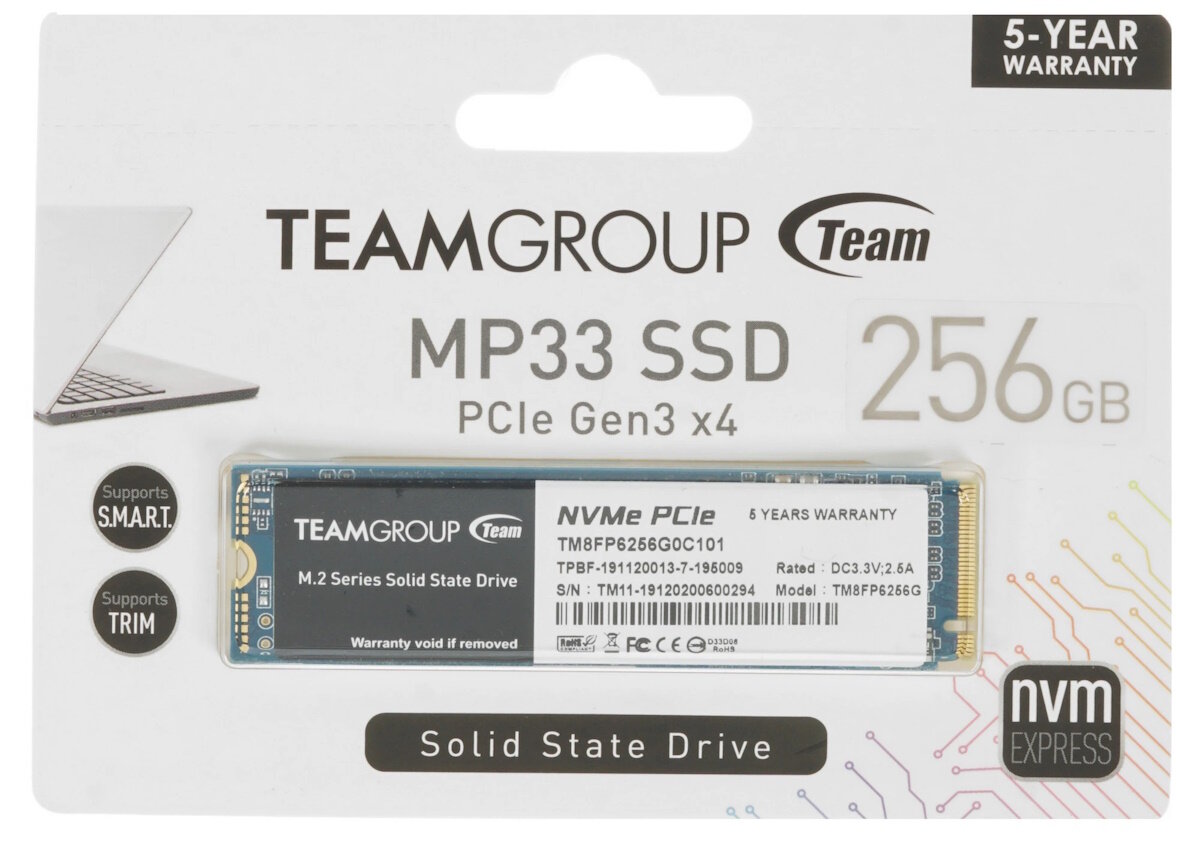 256 ГБ M.2 NVMe накопитель TEAMGROUP MP33