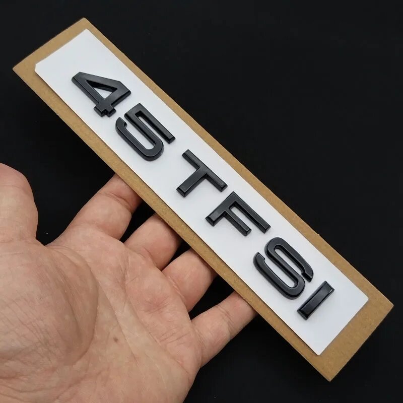 3D ABS 30, 35, 40, 45, 50 55 TFSI логотип, эмблема багажника автомобиля, значок, 45 TFSI Black
