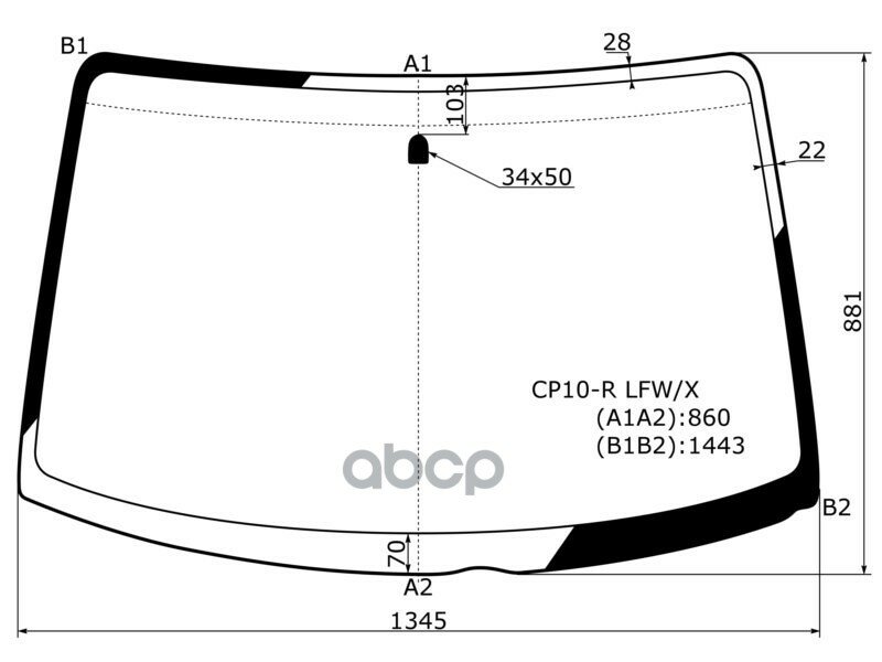 Стекло лобовое Toyota Funcargo 99-05 / Yaris Verso 99-06 XYG арт. CP10RLFWX