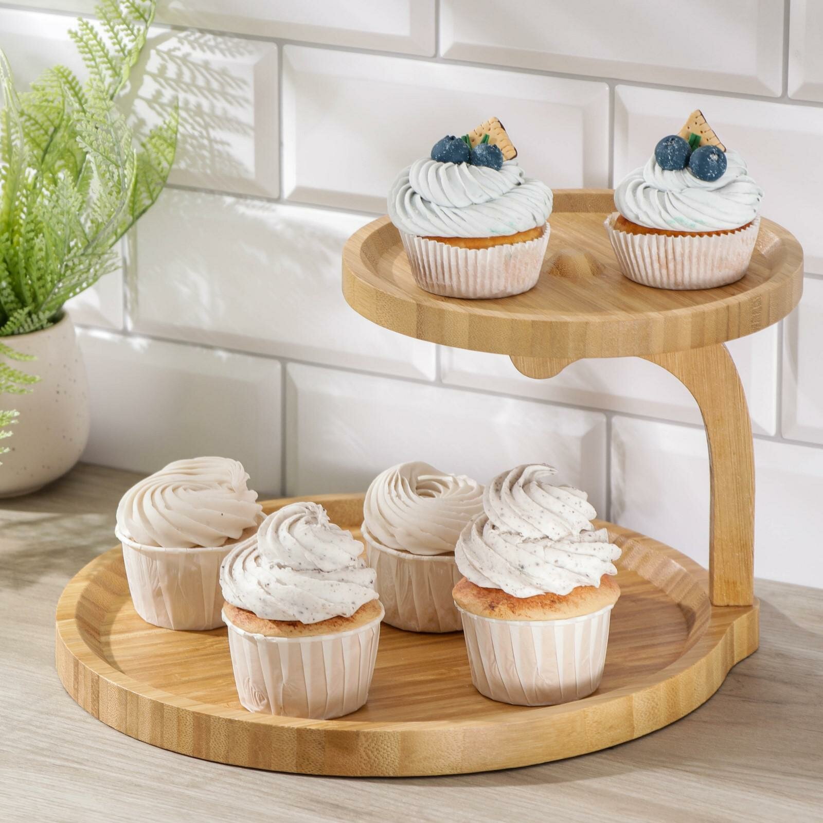 Менажница «Бамбук», 2 яруса, 29×19,5 см, бамбук, 7183585