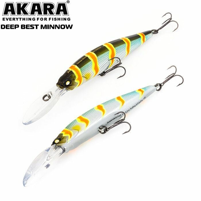 Воблер Akara Deep Best Minnow 100SP 16гр. A106