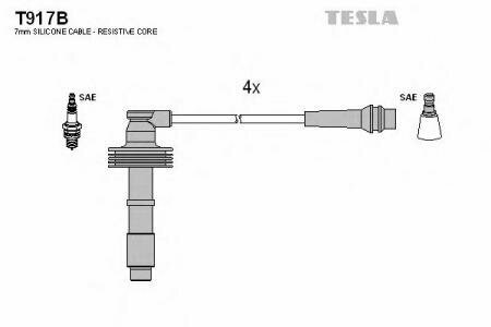 Провода зажигания RENAULT LAGUNA 2.0/2.0 16V 93-01 TESLA T917B