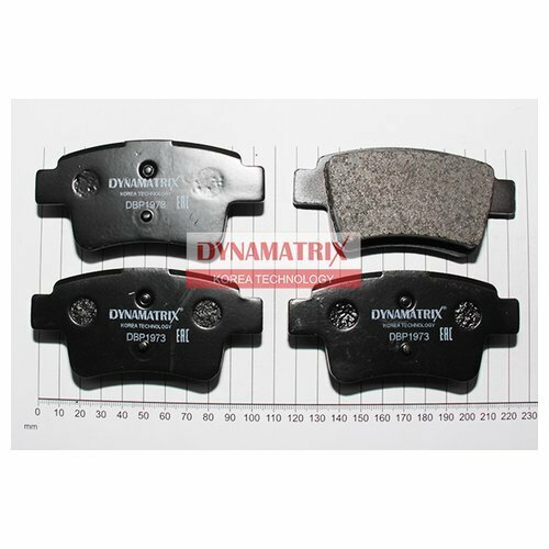 Комплект задних тормозных колодок Dynamatrix-Korea DBP1973 для Citroen C4 I, C4 Picasso I