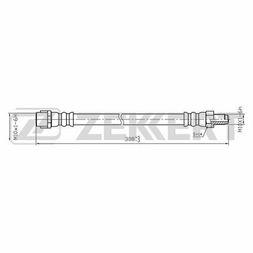 Шланг тормозной ZEKKERT bs9037 для Mercedes C-CLASS CL203, S202, S203, W202, W203, CLC-CLASS CL203, CLK A208