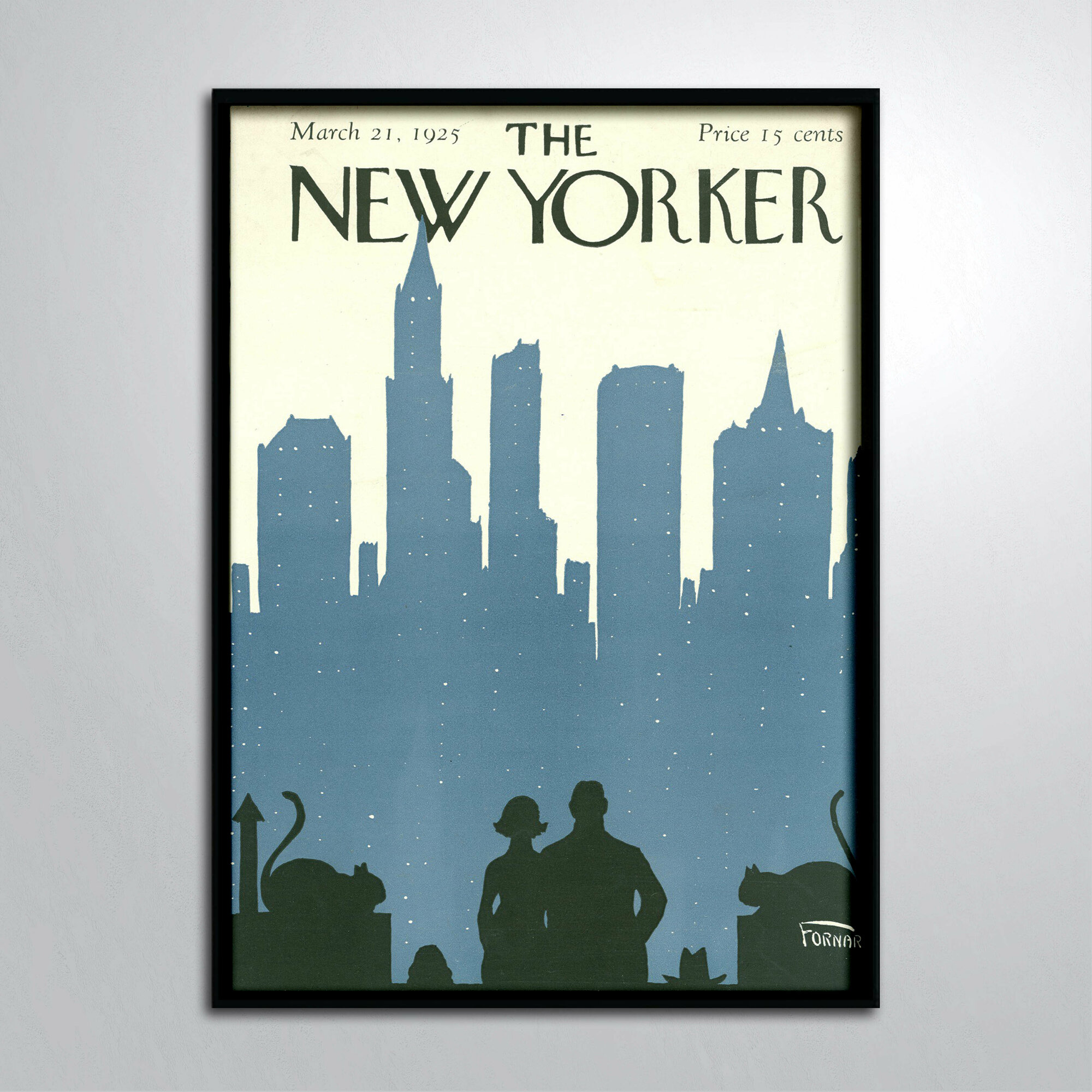 Постер в раме/Постер для интерьера/Плакат Винтажный Журнал Нью Йоркер The NEW YORKER 21 март 1925г