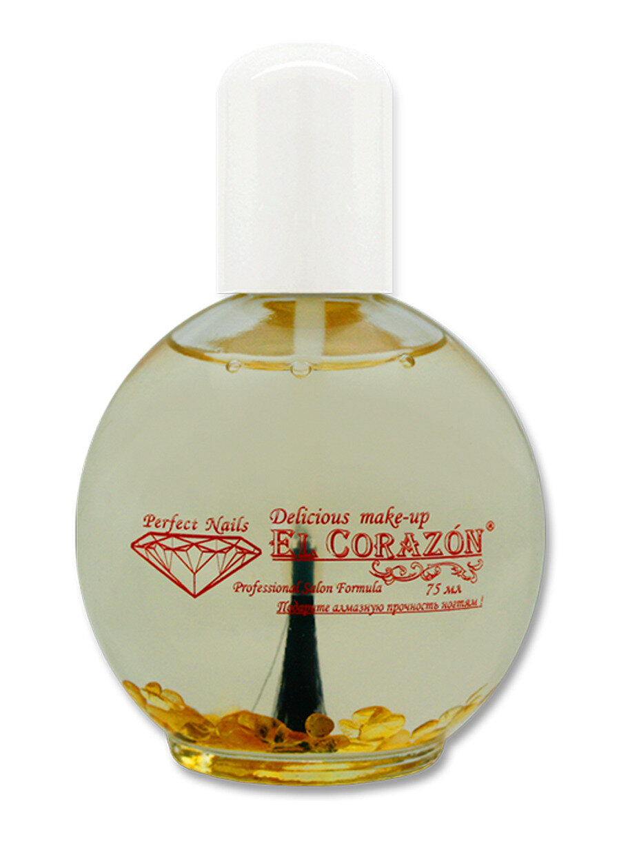 El Corazon Perfect Nails №436 Выравнивающая база под лак с янтарной кислотой "Natural strengthener Amber Base" 75 мл