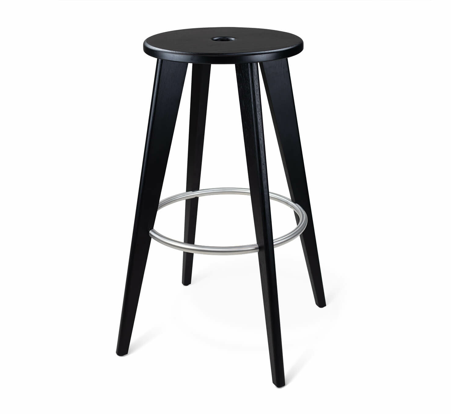 Стул барный Sheffilton SHT-S146 черный/нерж Размеры: Высота 780мм Глубина 600мм Ширина 600мм