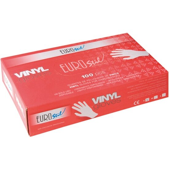 Перчатки виниловые Eurostil неопудренные 100 шт