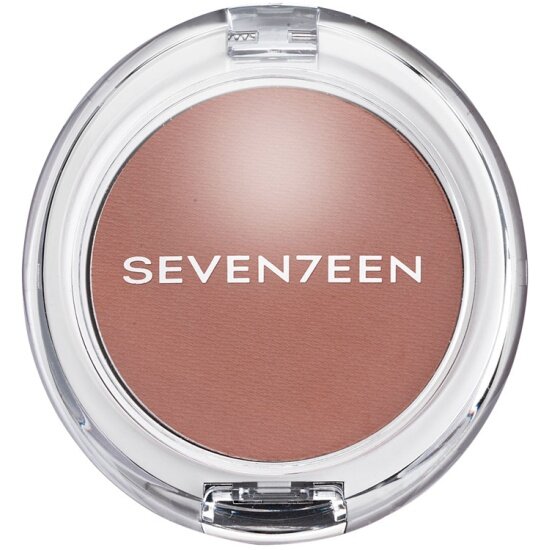 Румяна для лица матовые Seventeen шелковистые компактные, тон 03 кофе с молоком
