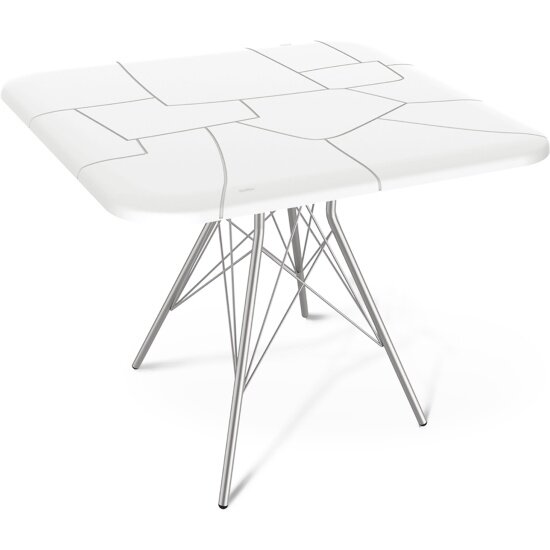 Стол обеденный Sheffilton SHT-TU2-1/TT30 83/83 белый/хром лак