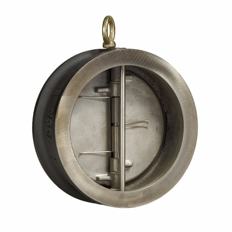 Клапан обратный двустворчатый межфланцевый DN80, PN16, ADL гранлок CV16, чугун, затвор - сталь нержавеющая